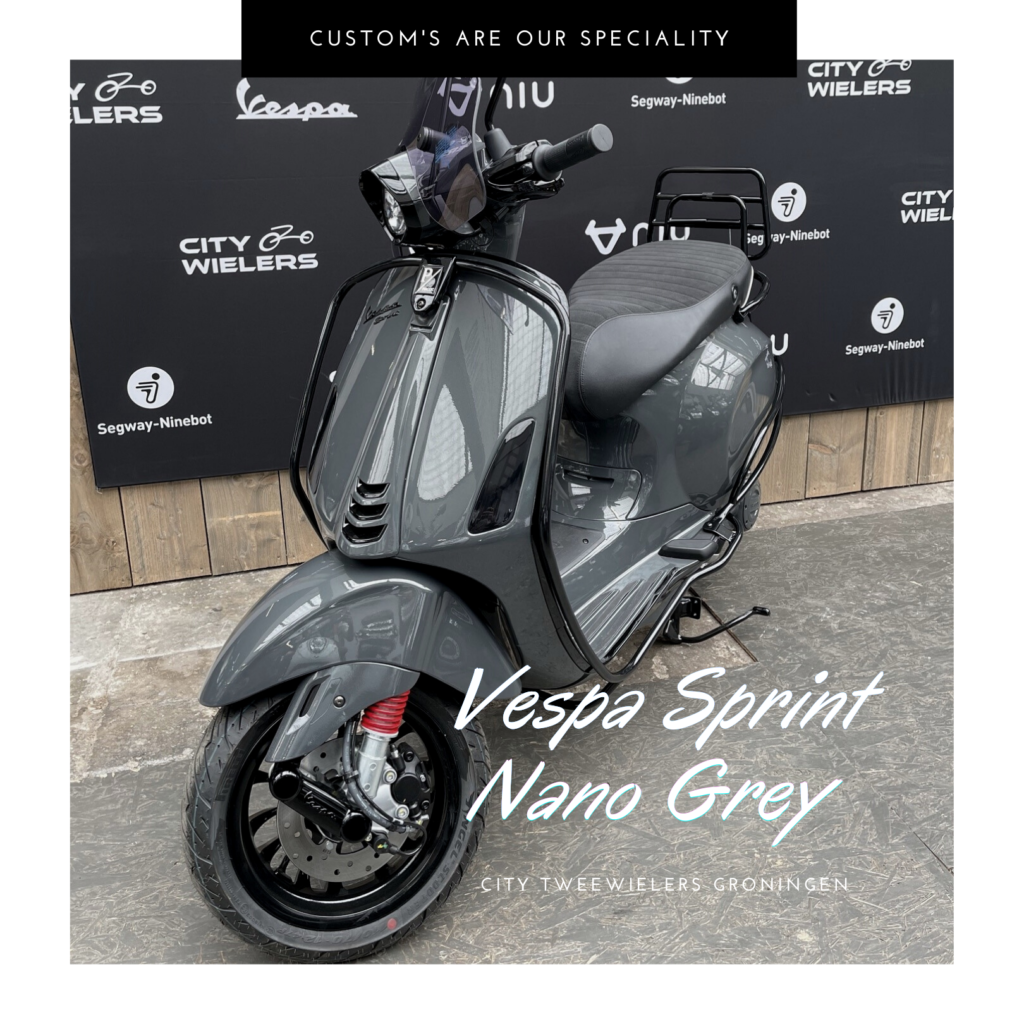 Vespa Sprint - Snorscooter Nano Grey - City Tweewielers